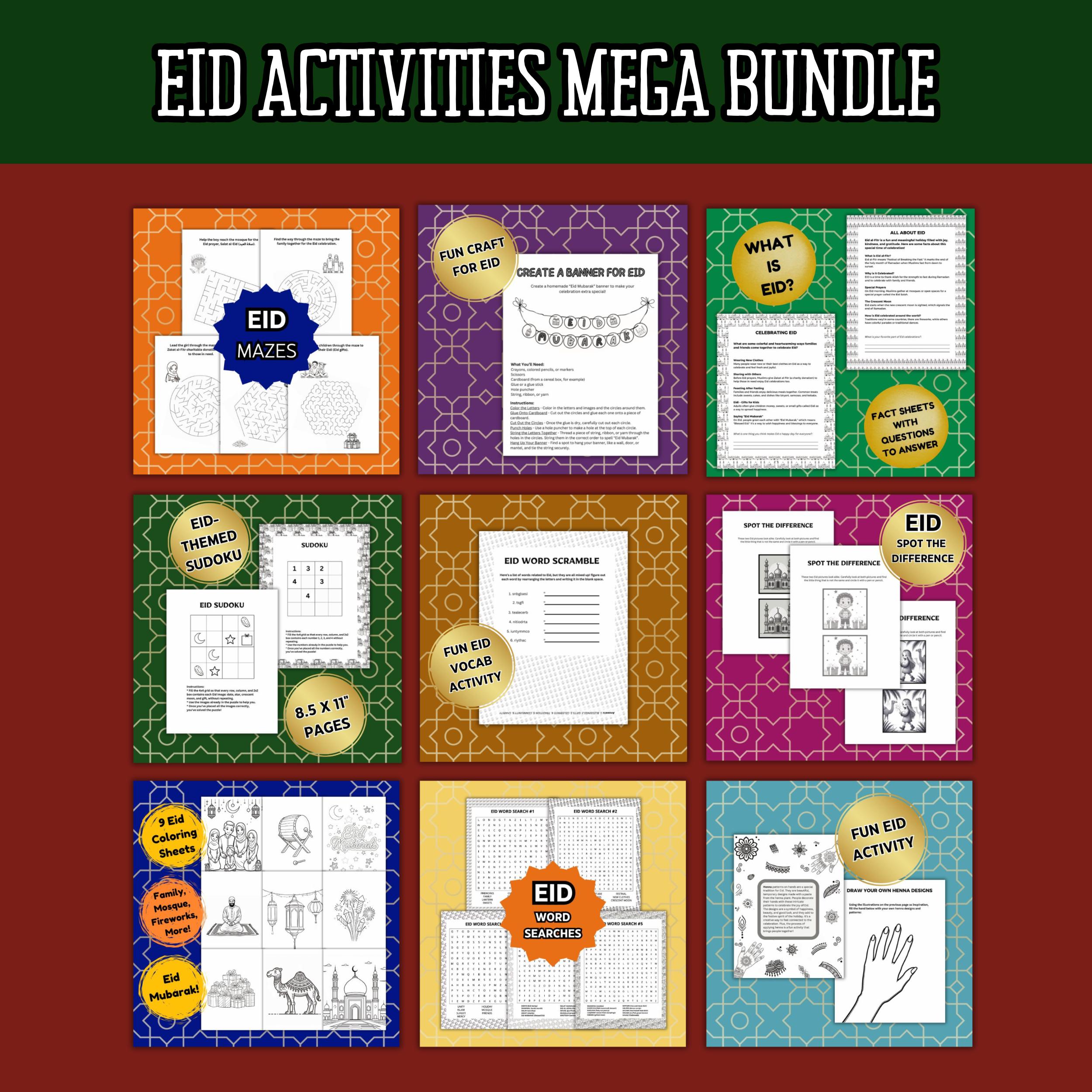 Eid Activity Mega Bundle DIGITAL DOWNLOAD: 30 Eid and Ramadan ...