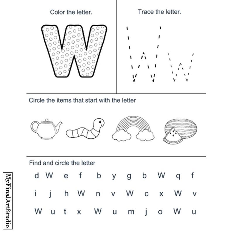 Printable Alphabet Preschool Workbook, Trace, Find, Color, Recognize A ...