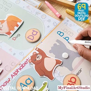 Alphabet Busy Book Toddler Busy Binder, ABC Learning Binder, Preschool ...