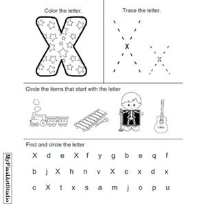 Printable Alphabet Preschool Workbook, Trace, Find, Color, Recognize A ...