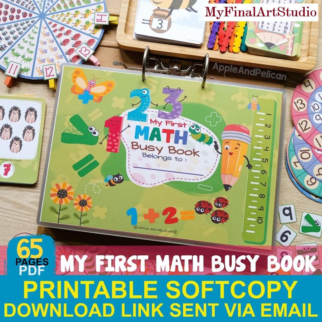 Mathematics Busy Book Toddler Busy Binder Preschool Math Activities ...