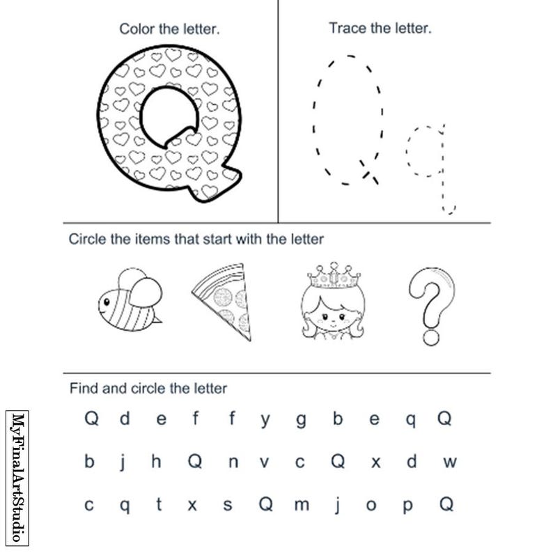 Printable Alphabet Preschool Workbook, Trace, Find, Color, Recognize A ...