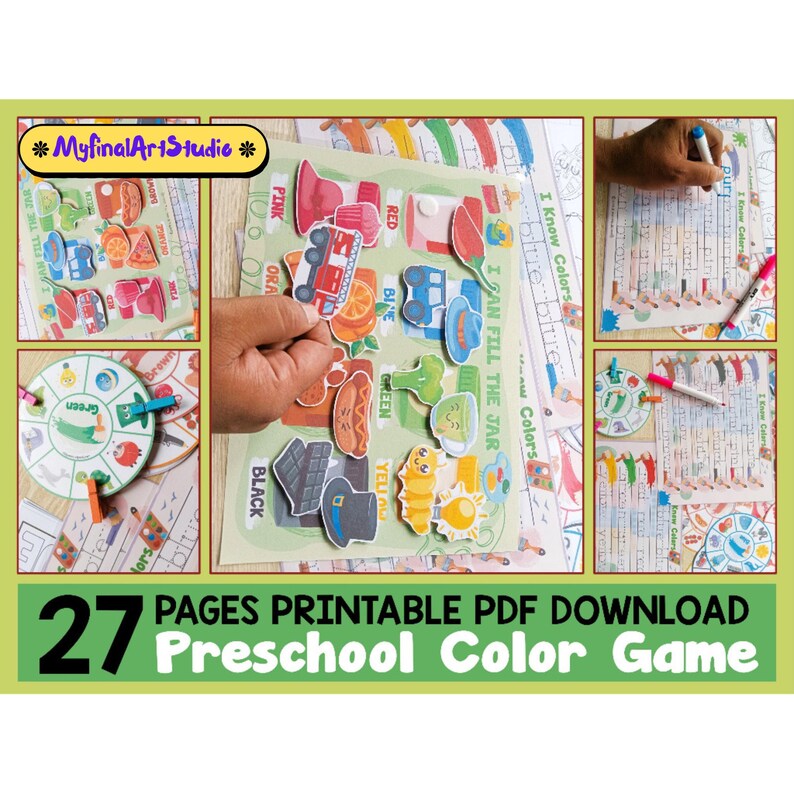 Color Sorting Activity, Matching Worksheet, Colors Learning, Home ...