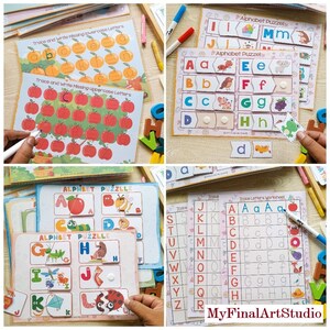 Alphabet Busy Book Toddler Busy Binder, ABC Learning Binder, Preschool ...