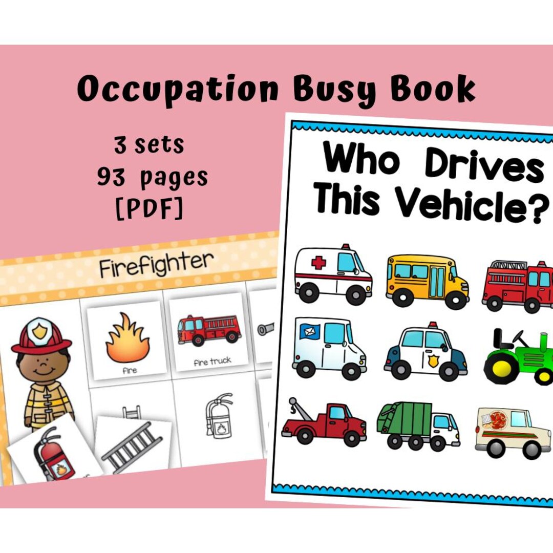 Occupation Community Helpers Activity Pack: Preschool Learning, Fine ...