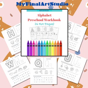 Printable Alphabet Preschool Workbook, Trace, Find, Color, Recognize A ...