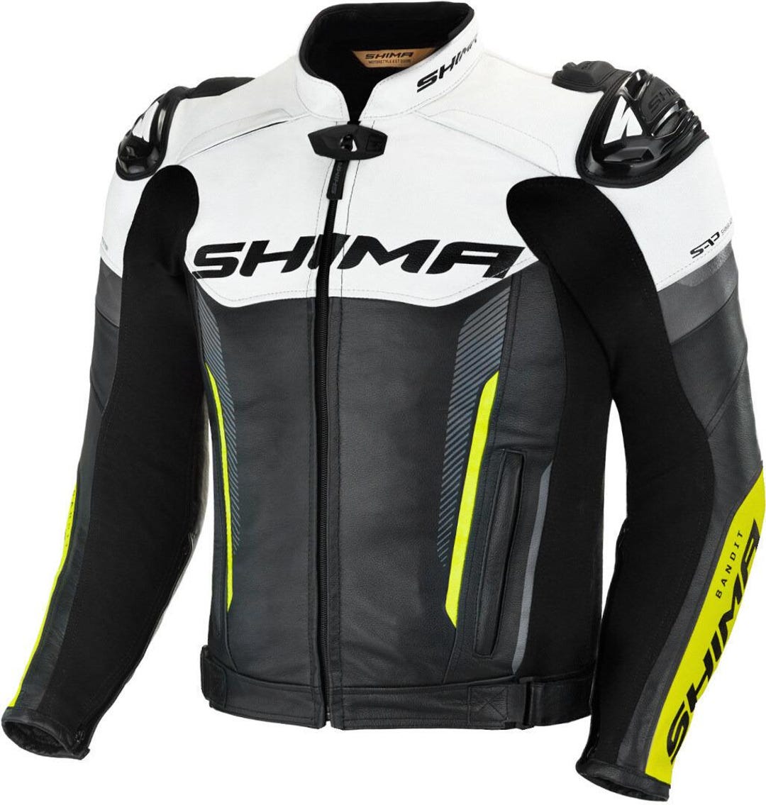 Mens Motogp Bandit Shima Leather Racing Jacket: CE Certified Cowhide ...