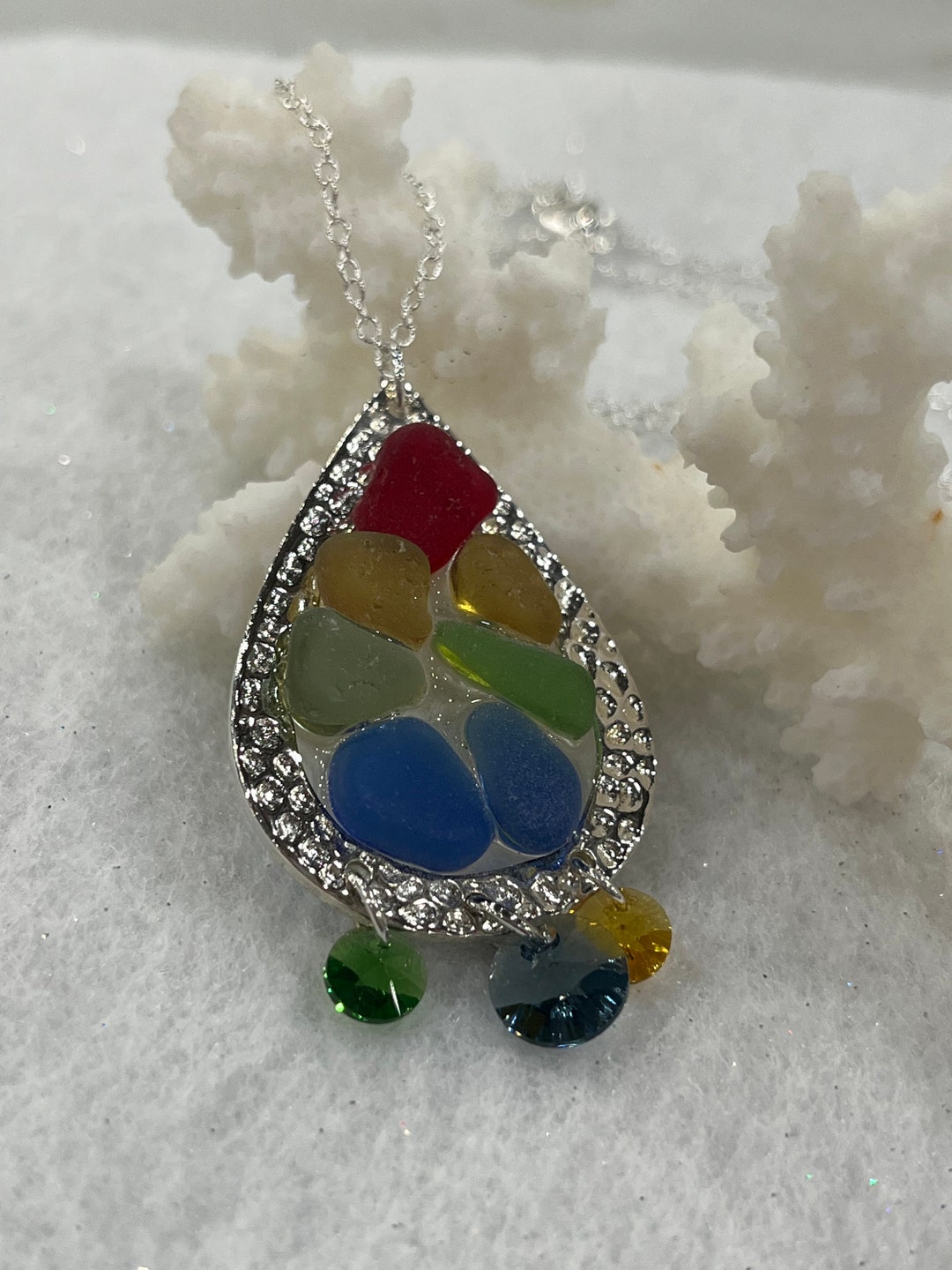 Authentic Sea Glass Necklace by Seyshelles Sea Glass Jewelry, Gorgeous ...