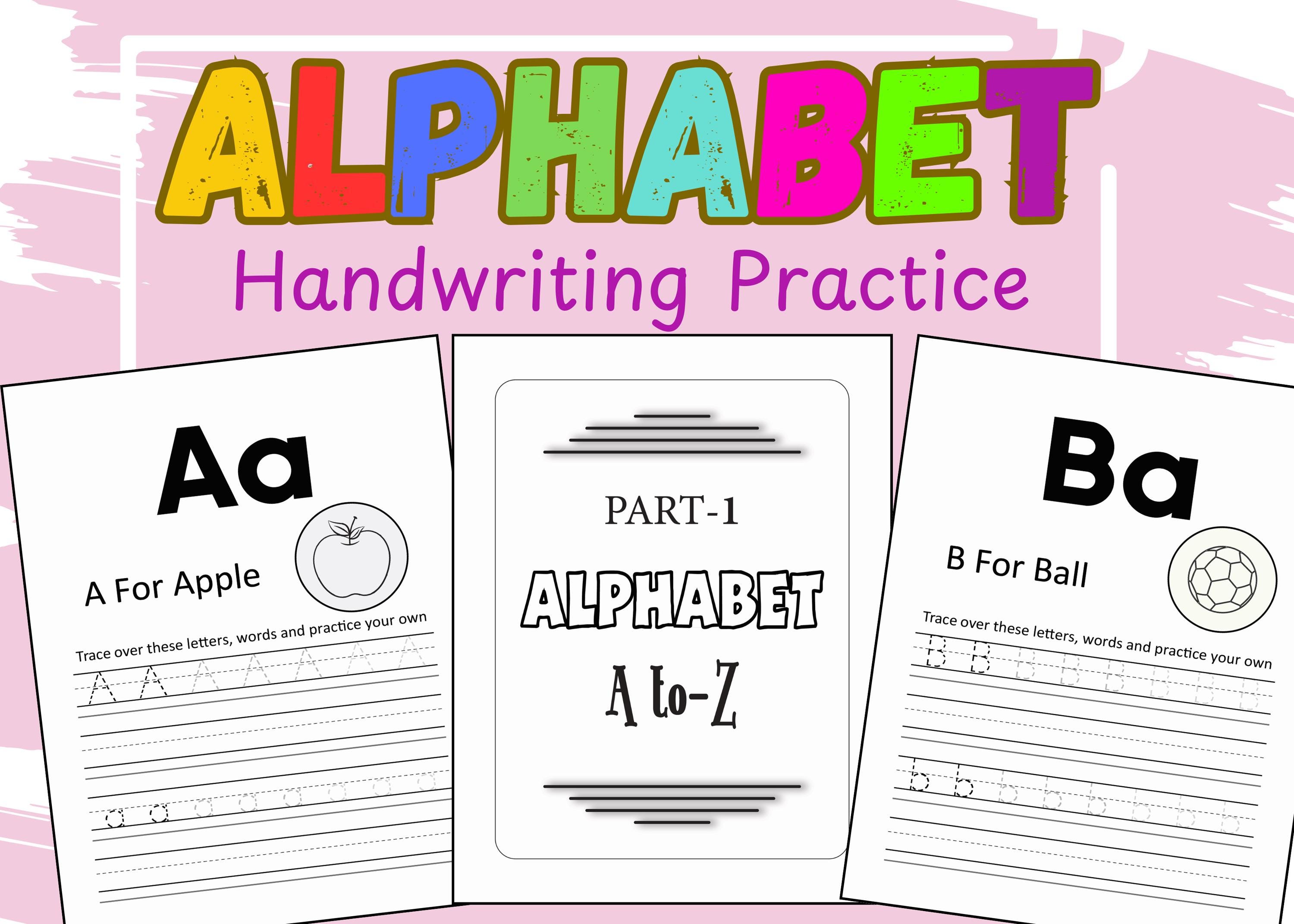 ABC Handwriting & Number Tracing Workbook 8,5 X 11 Inch - Etsy