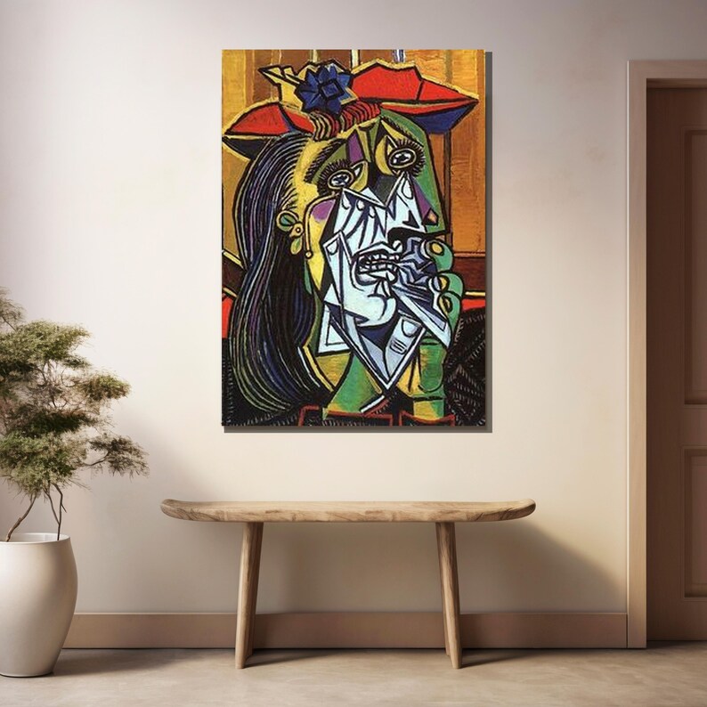 Picasso Weeping Woman Canvas Print: Cubist Portrait Art - Etsy