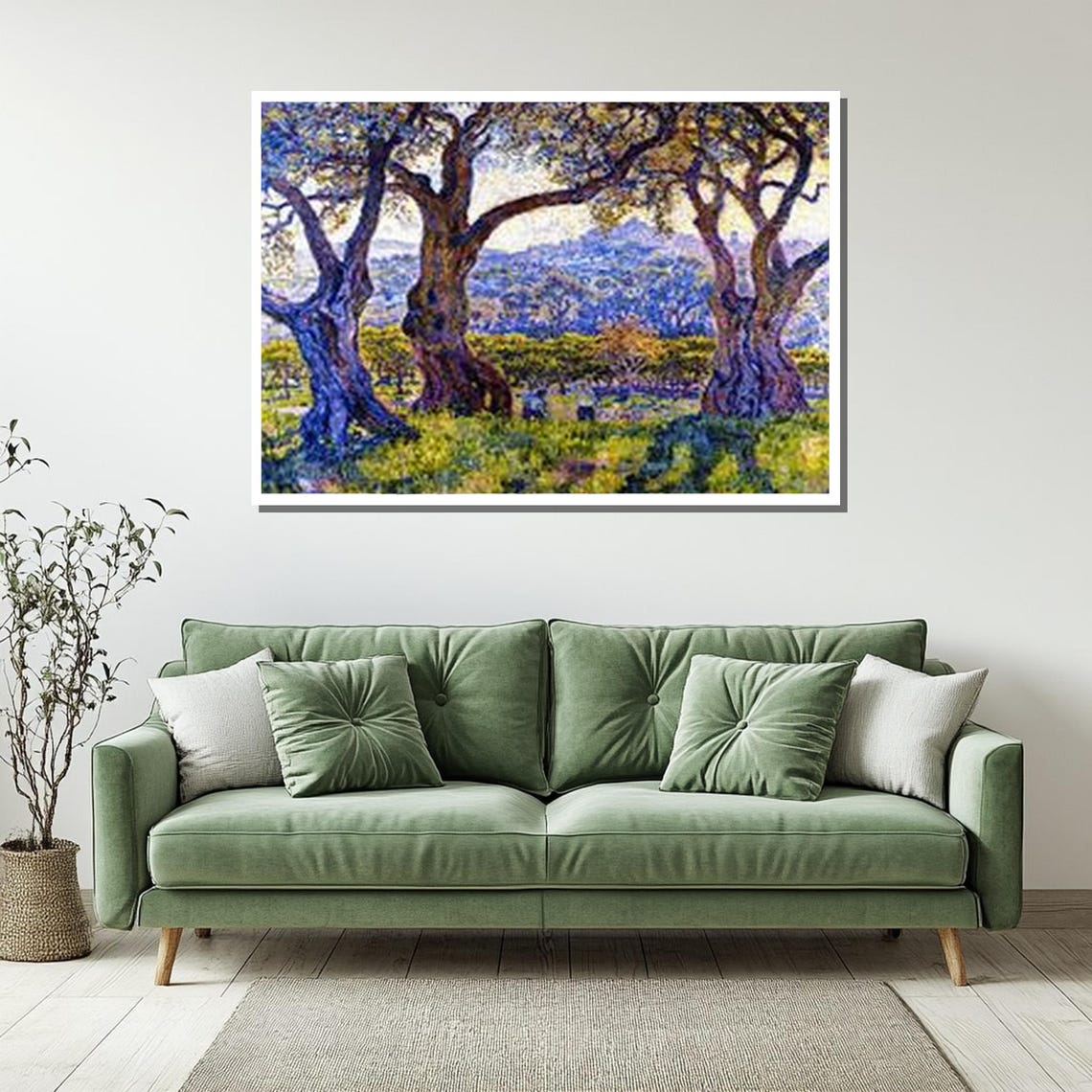 Georges Seurat Colorful Landscape Canvas, Impressionist Forest Wall Art ...