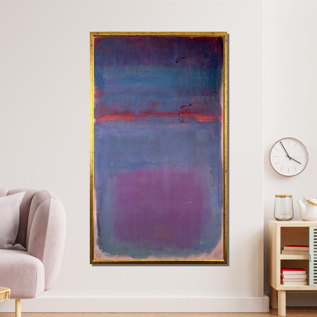 Mark Rothko Inspired Abstract Canvas, Moody Blue and Purple Color Field ...