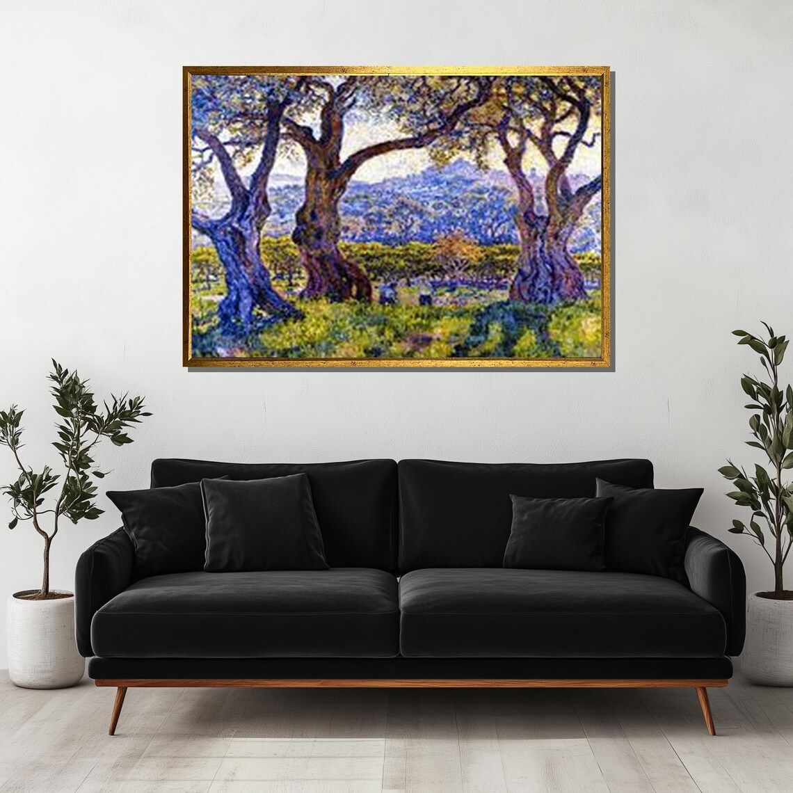 Georges Seurat Colorful Landscape Canvas, Impressionist Forest Wall Art ...