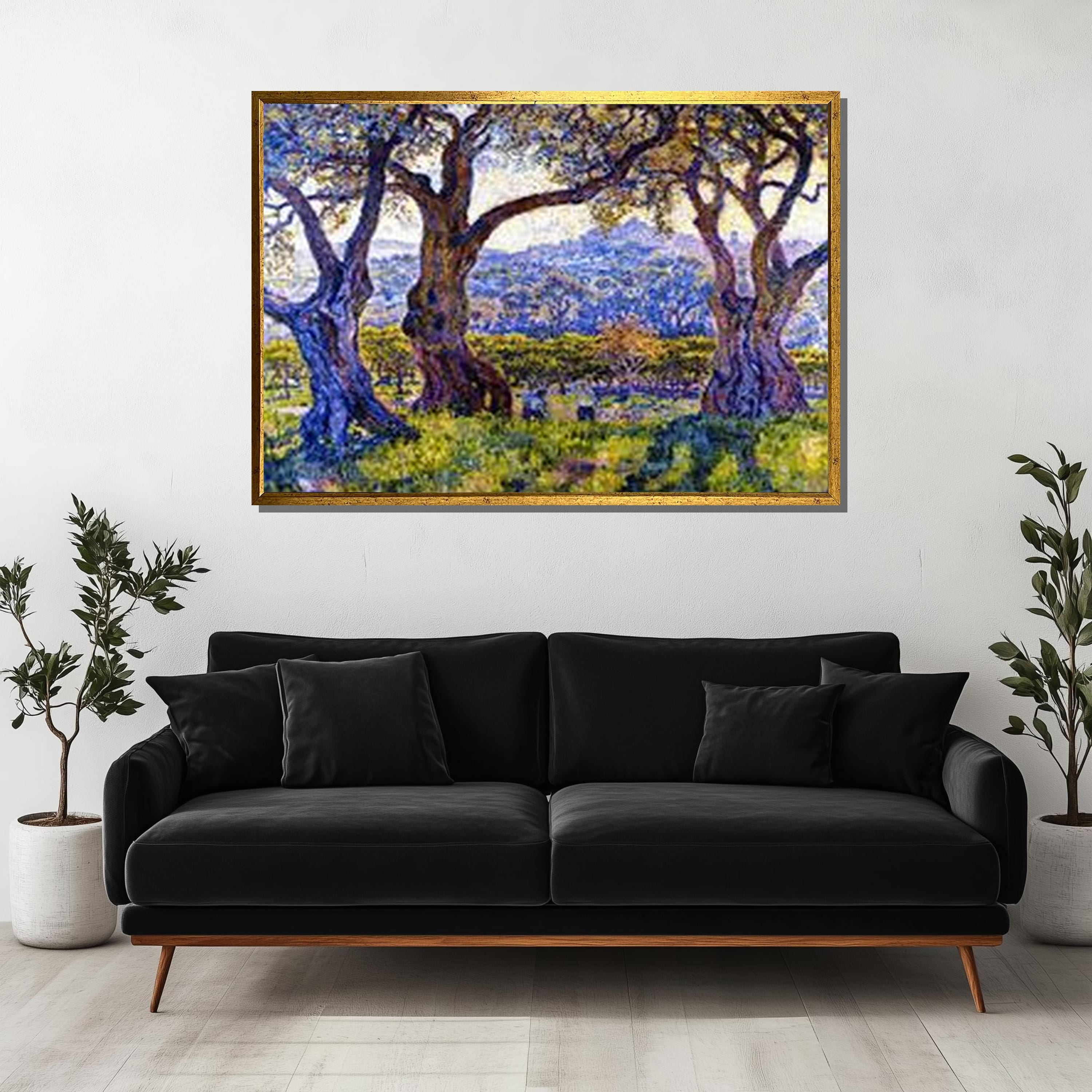 Georges Seurat Colorful Landscape Canvas, Impressionist Forest Wall Art ...