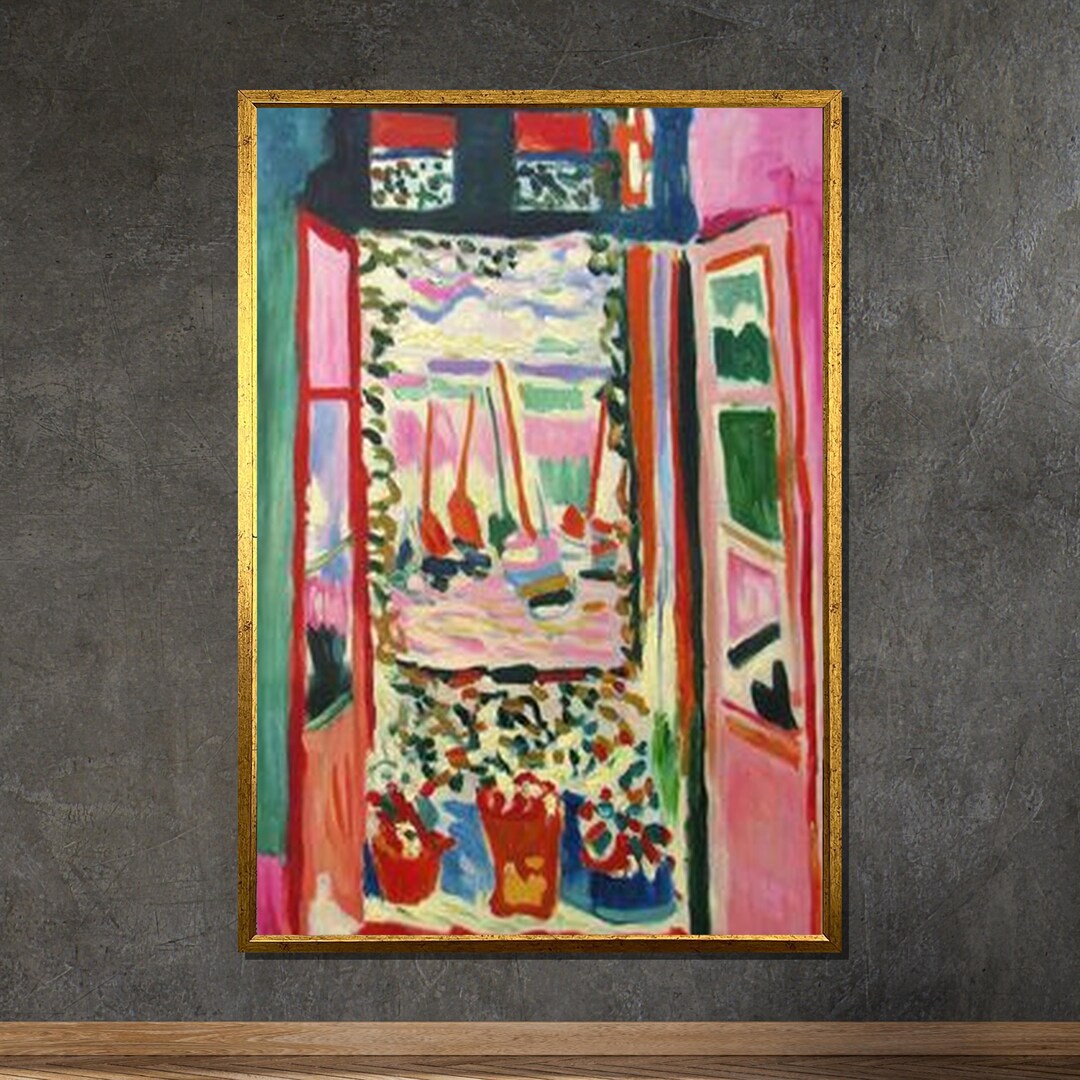 Colorful Open Window Canvas, Matisse Inspired Interior Art, Vibrant ...