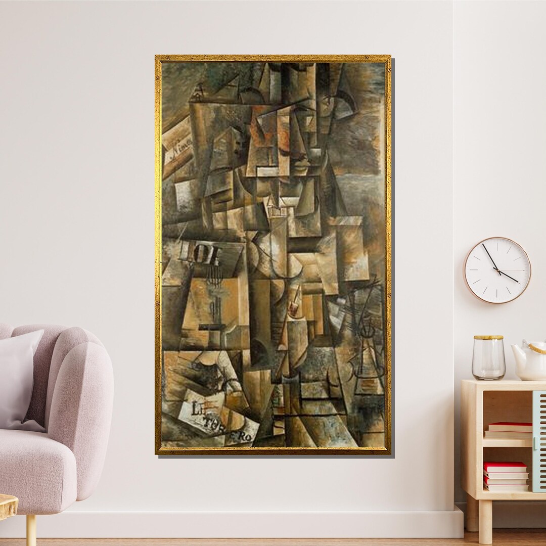 Cubist Abstract Canvas, Picasso-inspired Wall Art, Geometric Modern ...