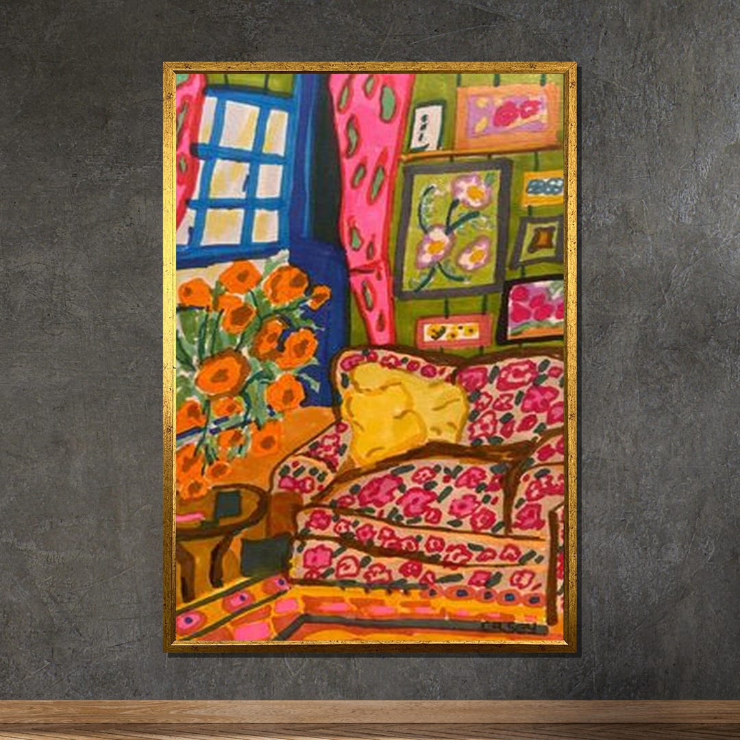 Matisse Style Interior Canvas Print: Fauvist Living Room Wall Art - Etsy