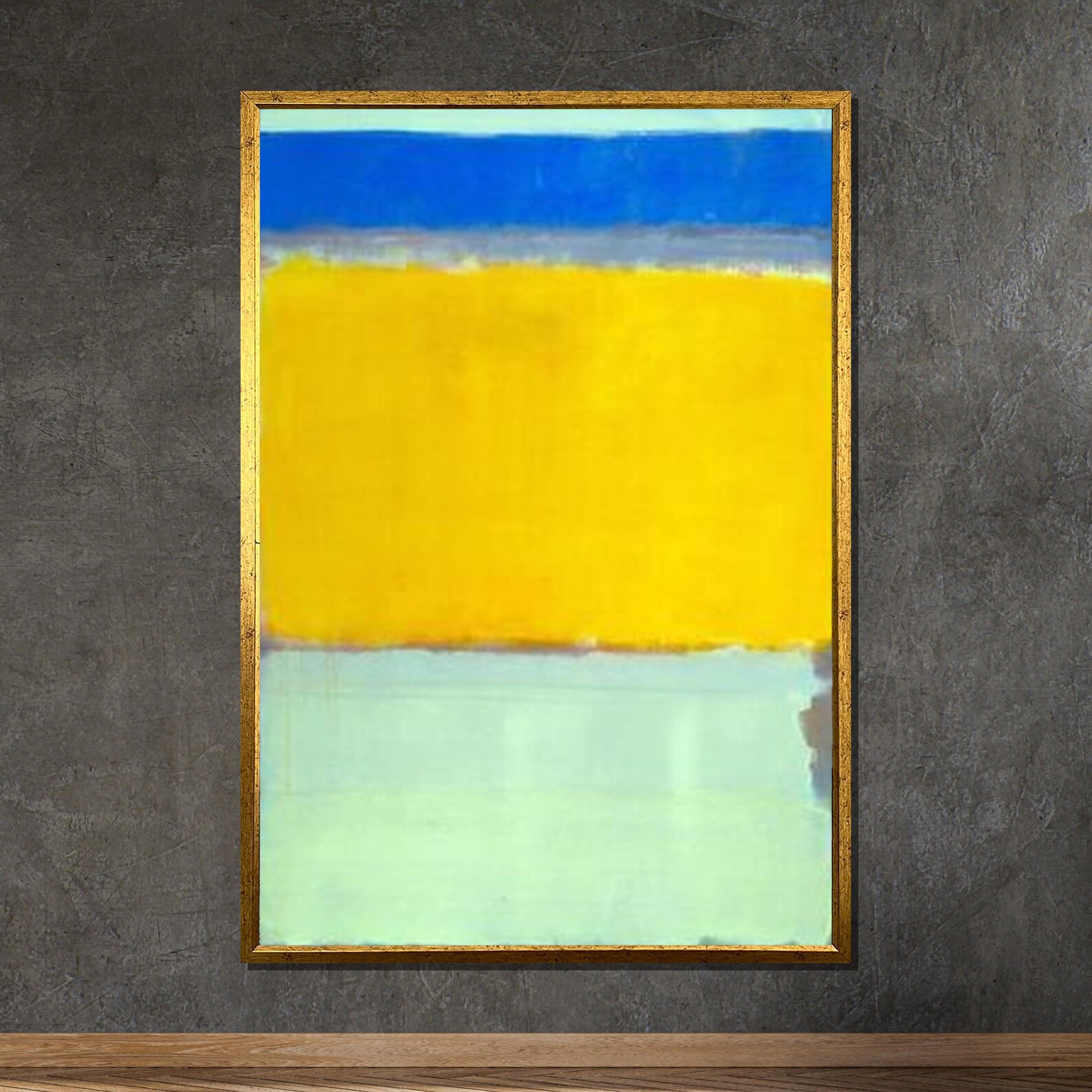 Mark Rothko Inspired Color Block Canvas, Abstract Yellow and Blue ...