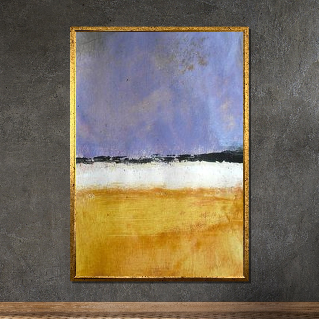 Mark Rothko Inspired Abstract Canvas, Minimalist Earthy Tone Wall Art ...
