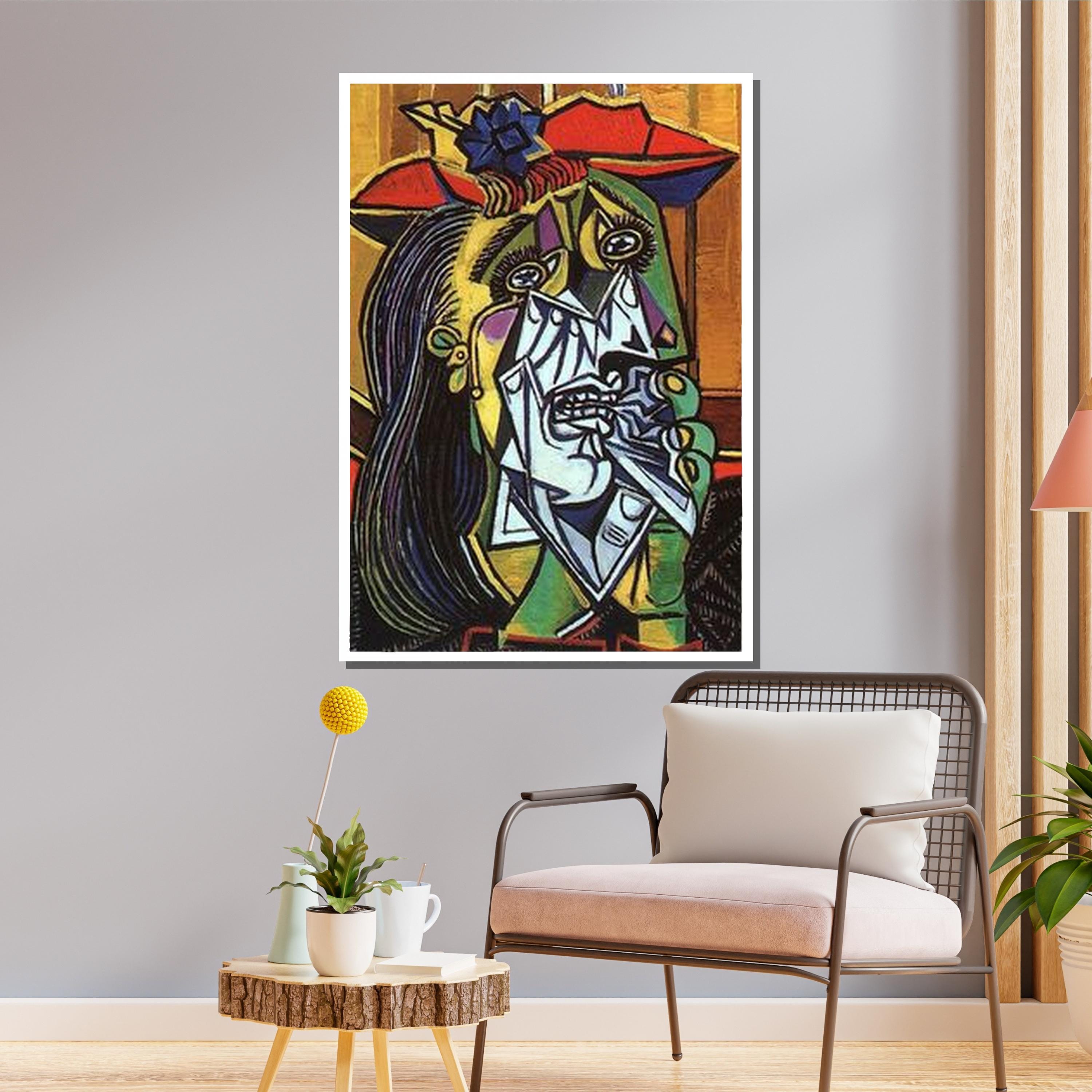 Picasso Weeping Woman Canvas Print: Cubist Portrait Art - Etsy