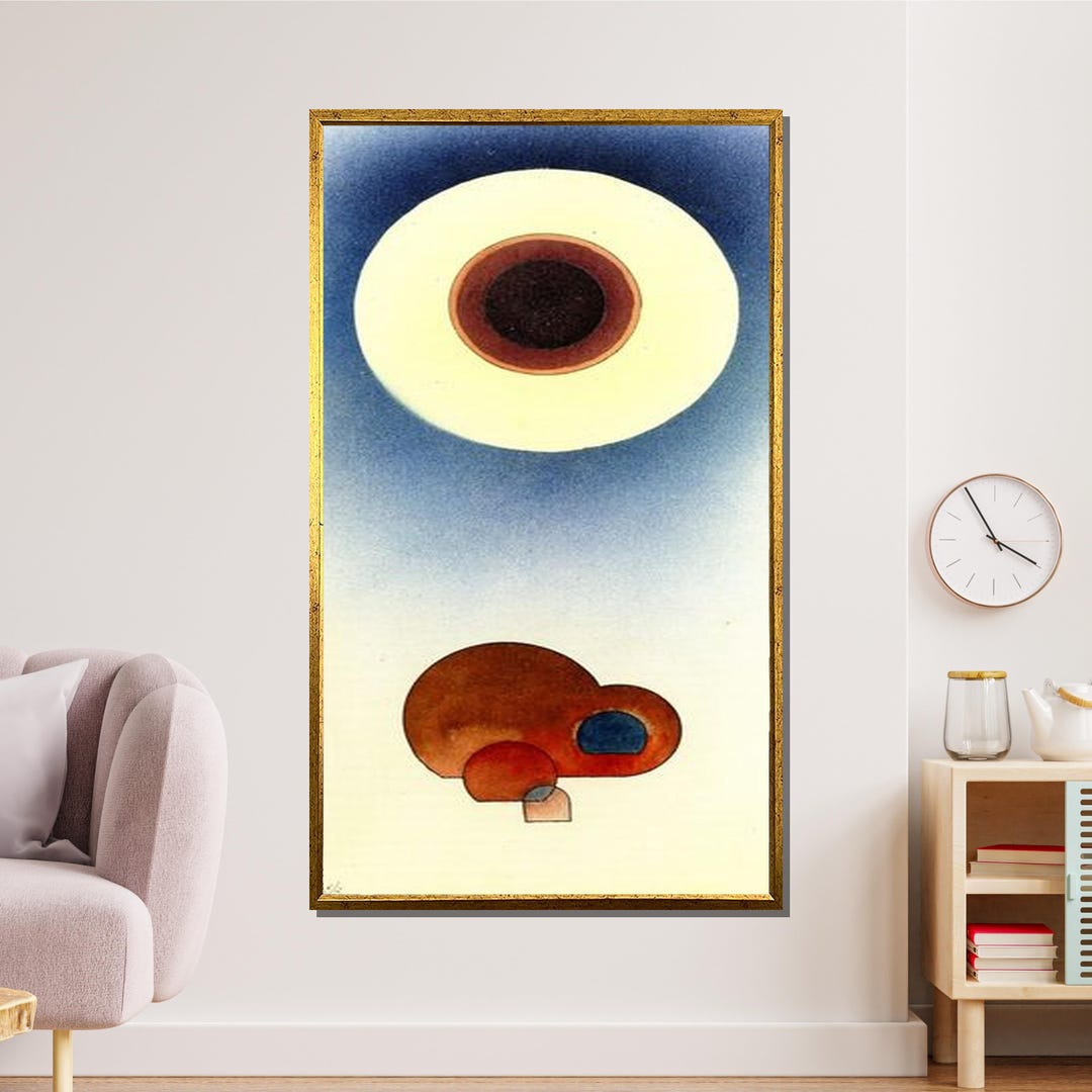 Wassily Kandinsky Abstract Moon Canvas, Minimalist Geometric Art ...