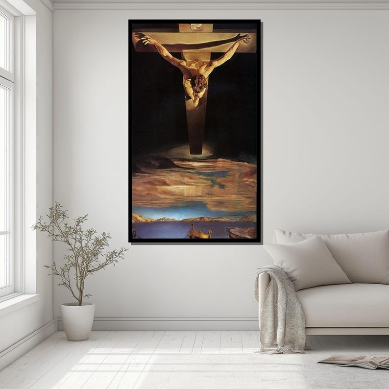 Salvador Dalí Crucifixion Canvas: Surrealist Christ Art Print - Etsy