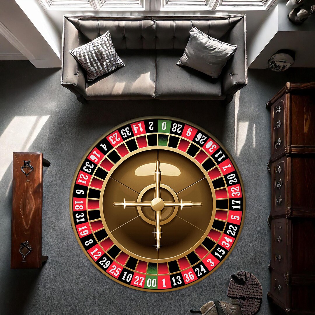 Roulette Rug, Casino Rug, Gambling Mat, Roulette Playroom Rug, Gaming ...