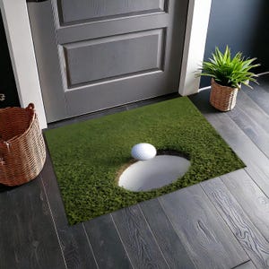 Golf Rug, Look Grass Rug, Sport Rug, Golf Theme Rug, Golf Pattern Rug ...