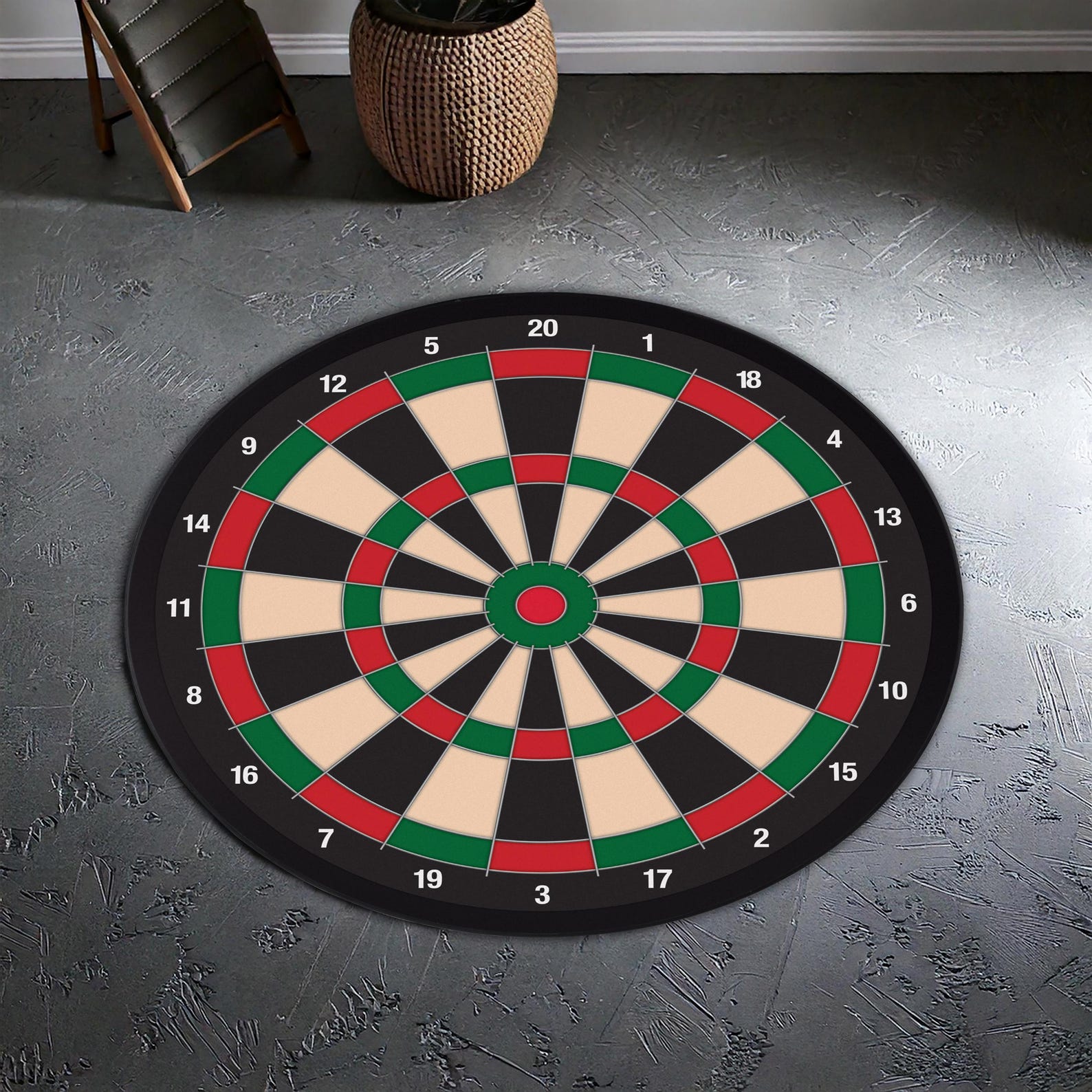 Dartboard Play Rug, Dart Round Rug, Classic Dartboard Rug, Dartboard ...