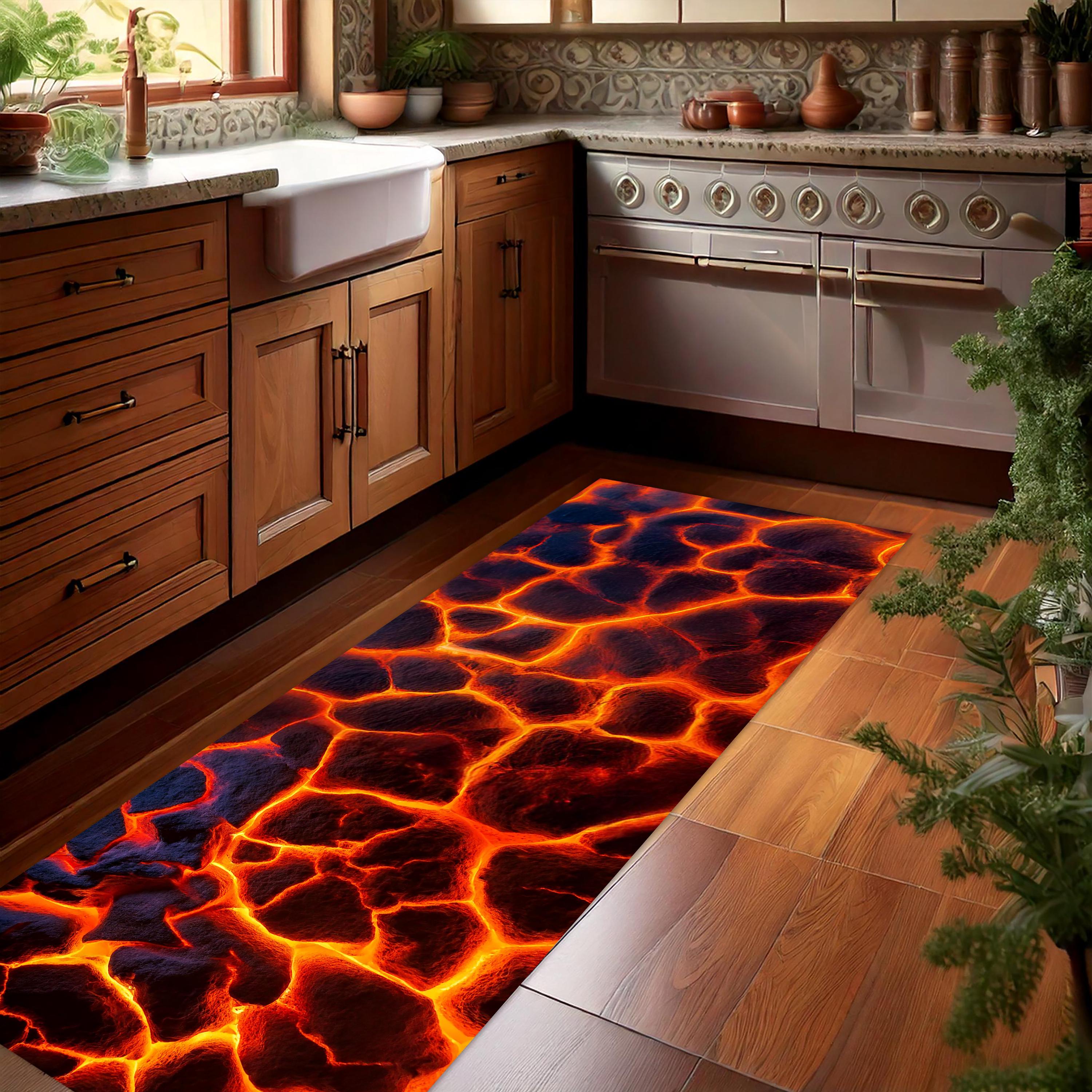 Lava Runner Rug, Red Rug, Hot Lava Rug, Lava Hallway Rug, Runner Rug ...