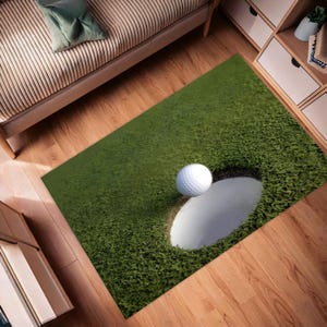Golf Rug, Look Grass Rug, Sport Rug, Golf Theme Rug, Golf Pattern Rug ...