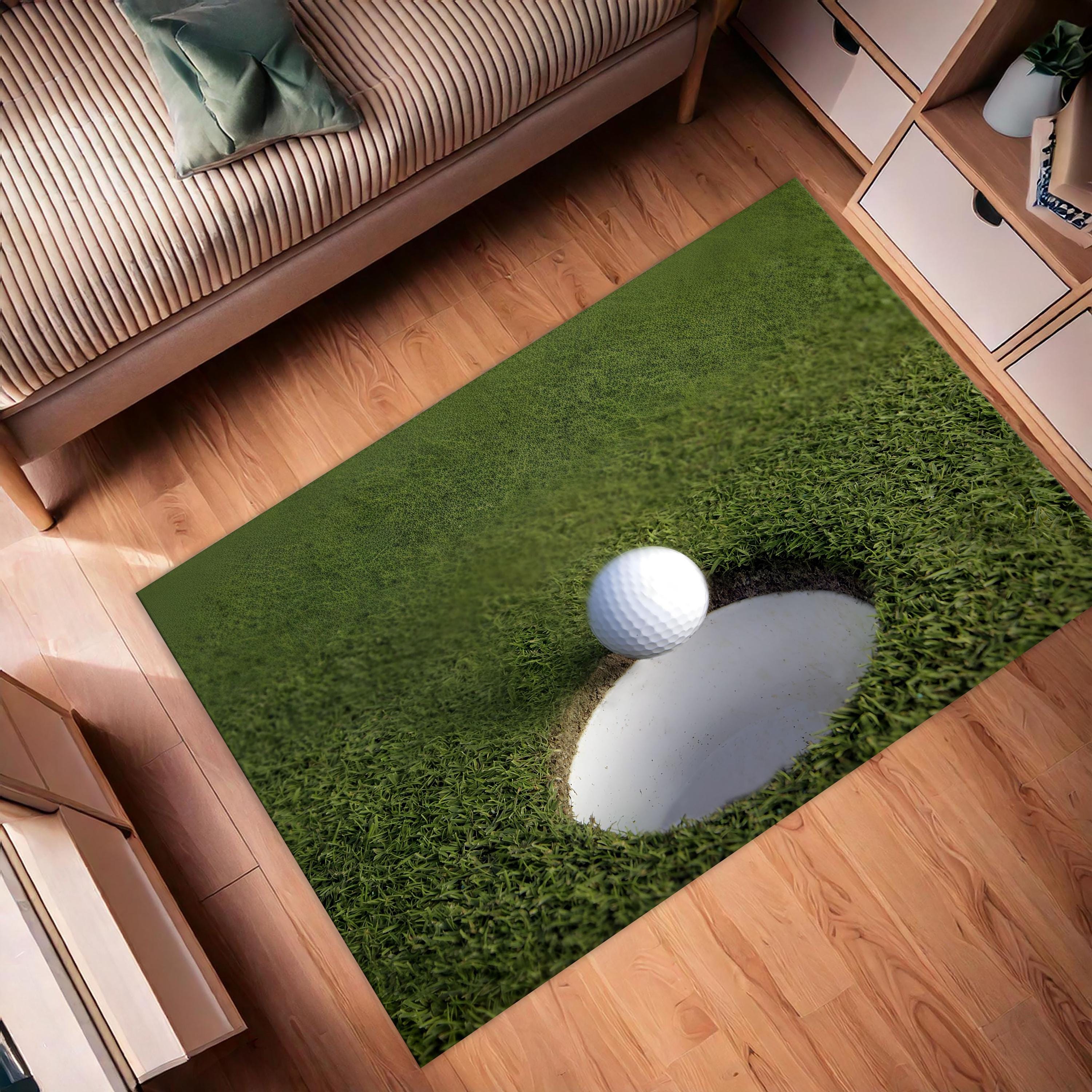 Golf Rug, Look Grass Rug, Sport Rug, Golf Theme Rug, Golf Pattern Rug ...