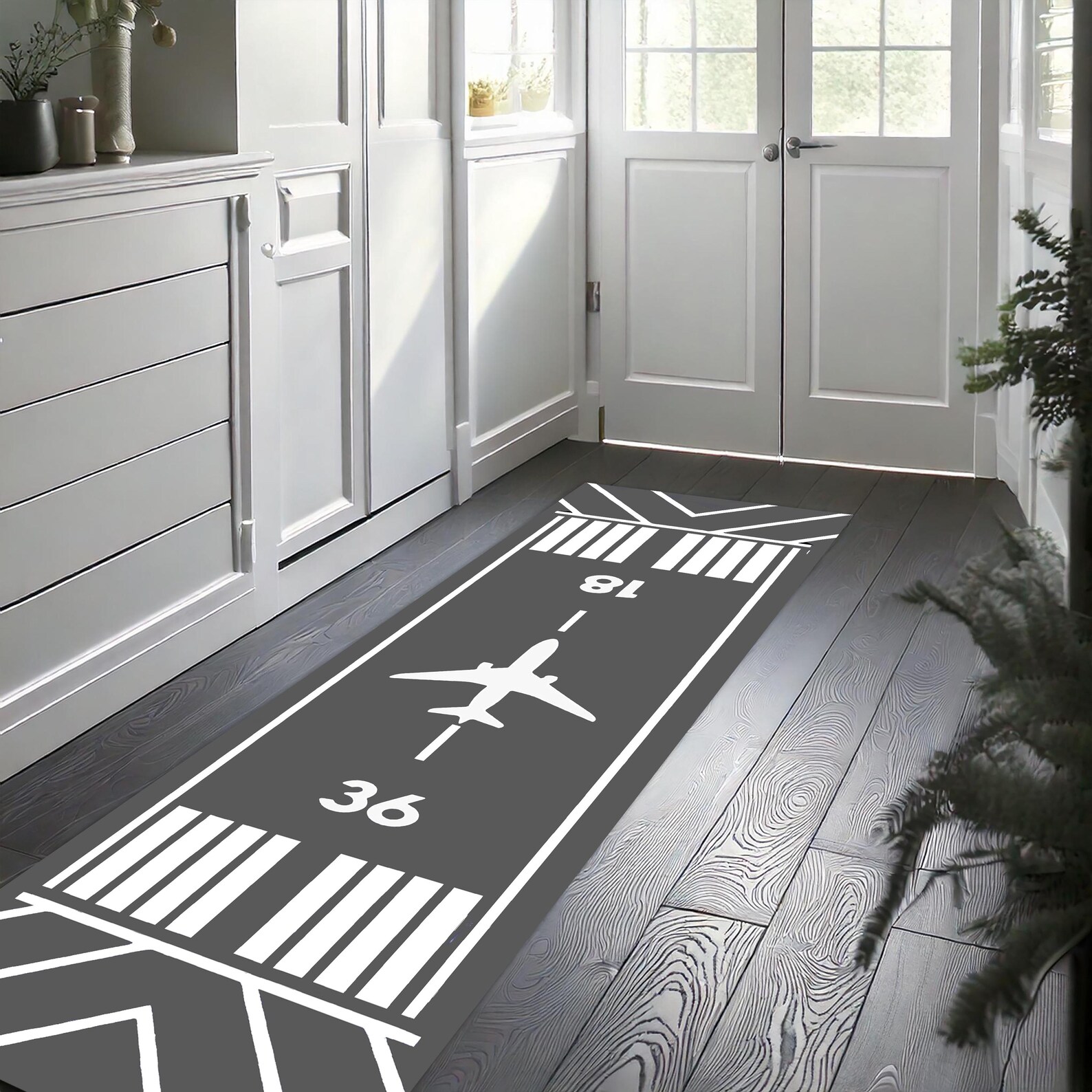 Airport Runway Runner Rug, Plane Track Rug, Aircraft Rug, Aviation Rug ...