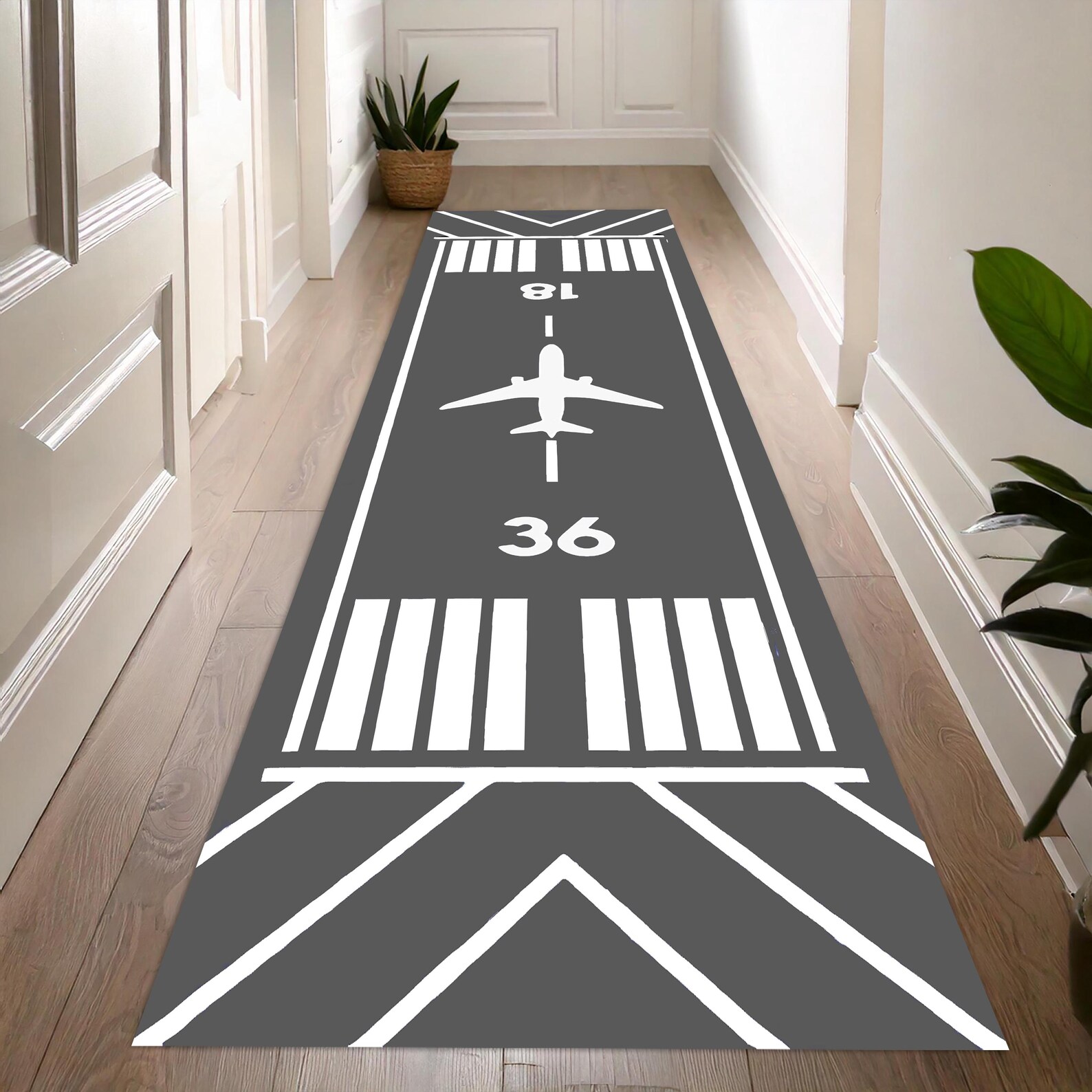 Airport Runway Runner Rug, Plane Track Rug, Aircraft Rug, Aviation Rug ...