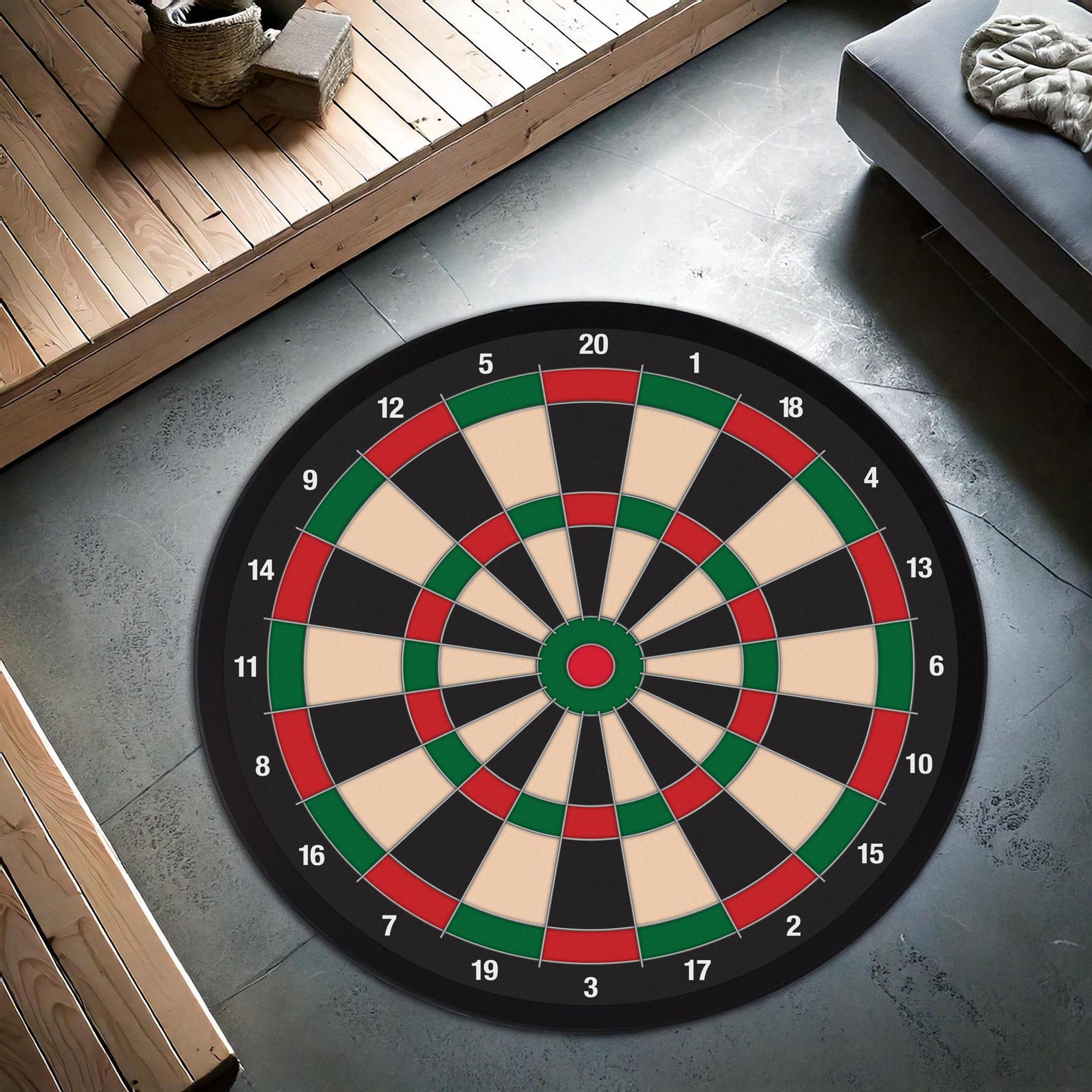 Dartboard Play Rug, Dart Round Rug, Classic Dartboard Rug, Dartboard ...
