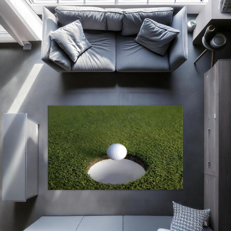 Golf Rug, Look Grass Rug, Sport Rug, Golf Theme Rug, Golf Pattern Rug ...