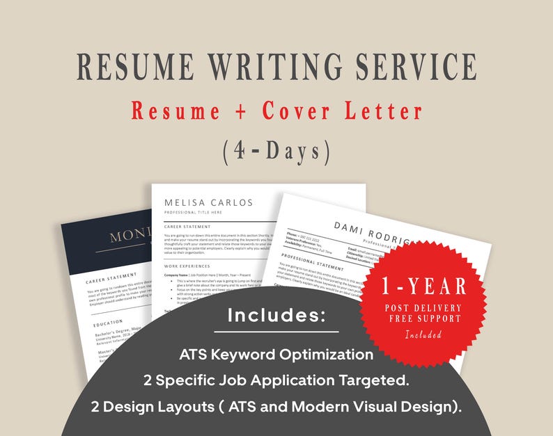 Professional Resume Writer, Resume + Cover Letter Writing Service, CV ...
