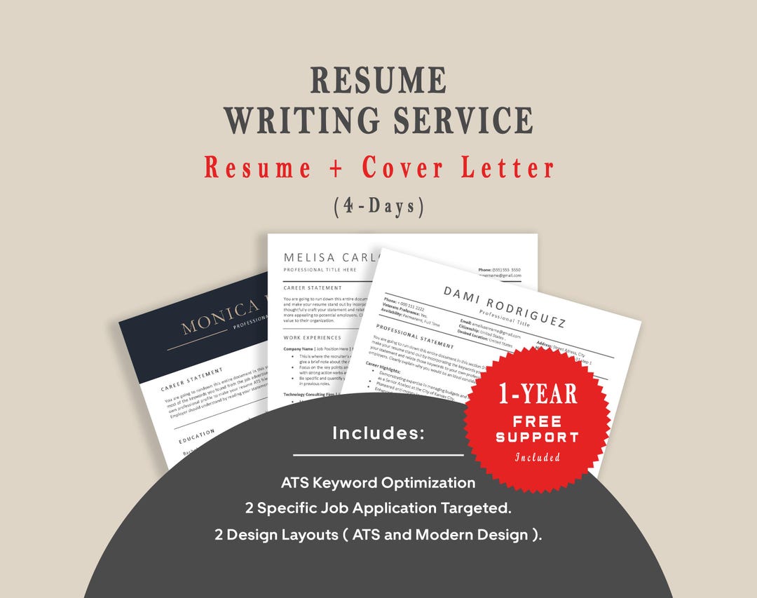 Professional Resume Writer, Resume + Cover Letter Writing Service, CV ...