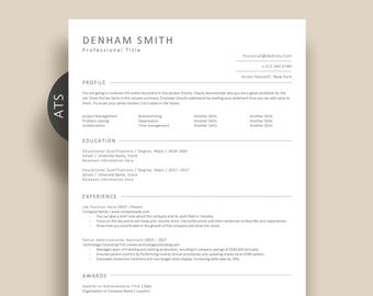 Professional Resume Template Google Docs, ATS Friendly Resume Template ...
