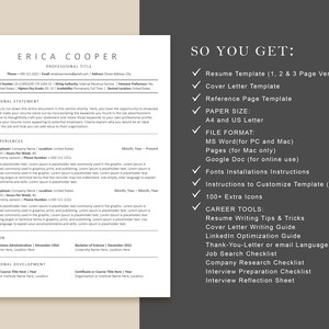 Federal Resume Template: ATS Friendly, USA Jobs, Military Resume ...