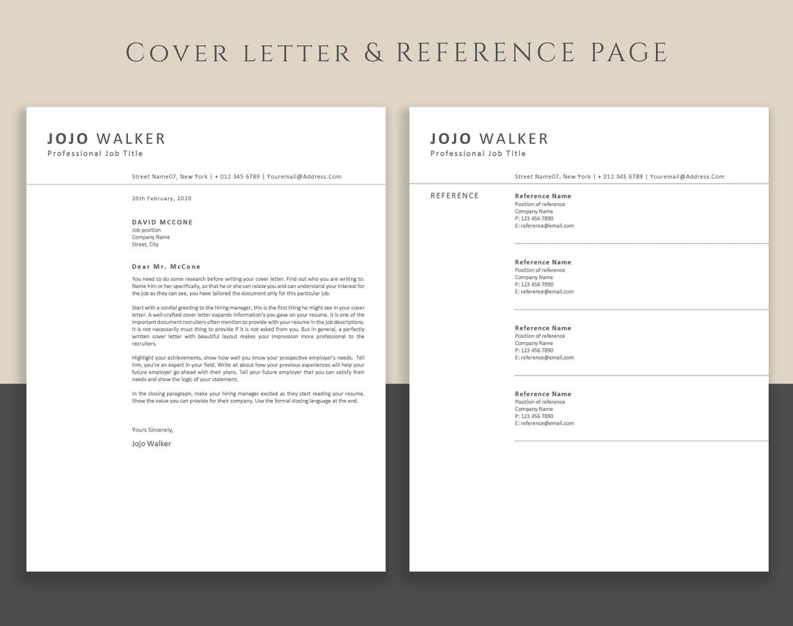 Professional Resume Template ATS Friendly, Google Docs Resume, Simple ...