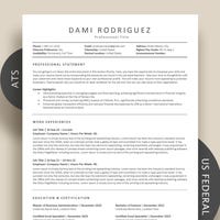 Federal Resume Template Pack: Ats-compliant CV + Expert Guidance - Etsy