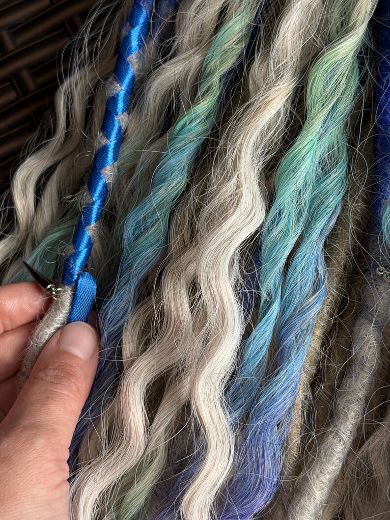 Brazilian Curly DE Dreads 24 in | 50 DE Full Head | Handmade One of a ...