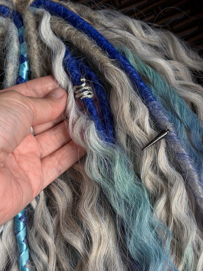 Brazilian Curly DE Dreads 24 in | 50 DE Full Head | Handmade One of a ...