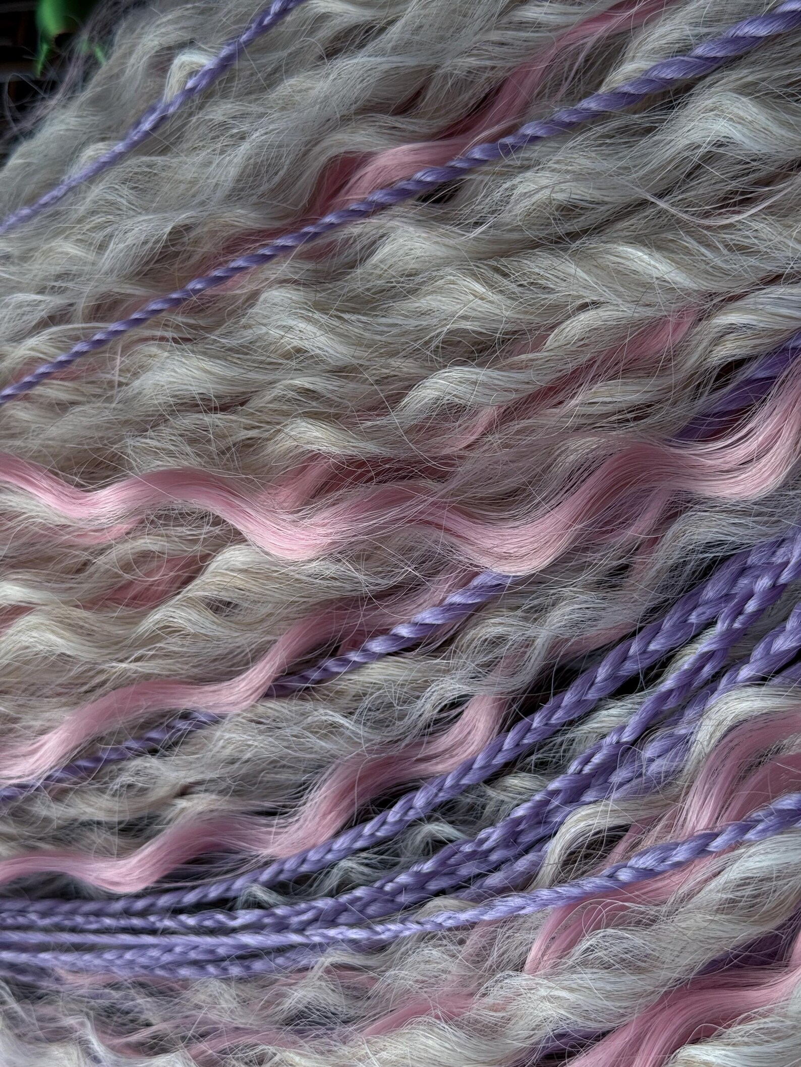 Boho Fairy Dreadlock : Silver Blonde, Lavender, Pink 50 DE 23 in Hair ...