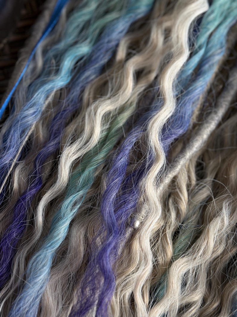 Brazilian Curly DE Dreads 24 in | 50 DE Full Head | Handmade One of a ...