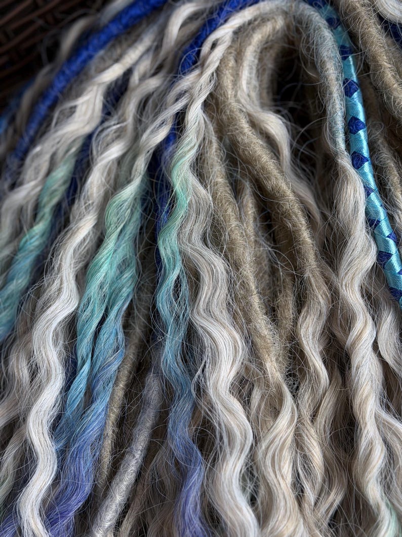 Brazilian Curly DE Dreads 24 in | 50 DE Full Head | Handmade One of a ...