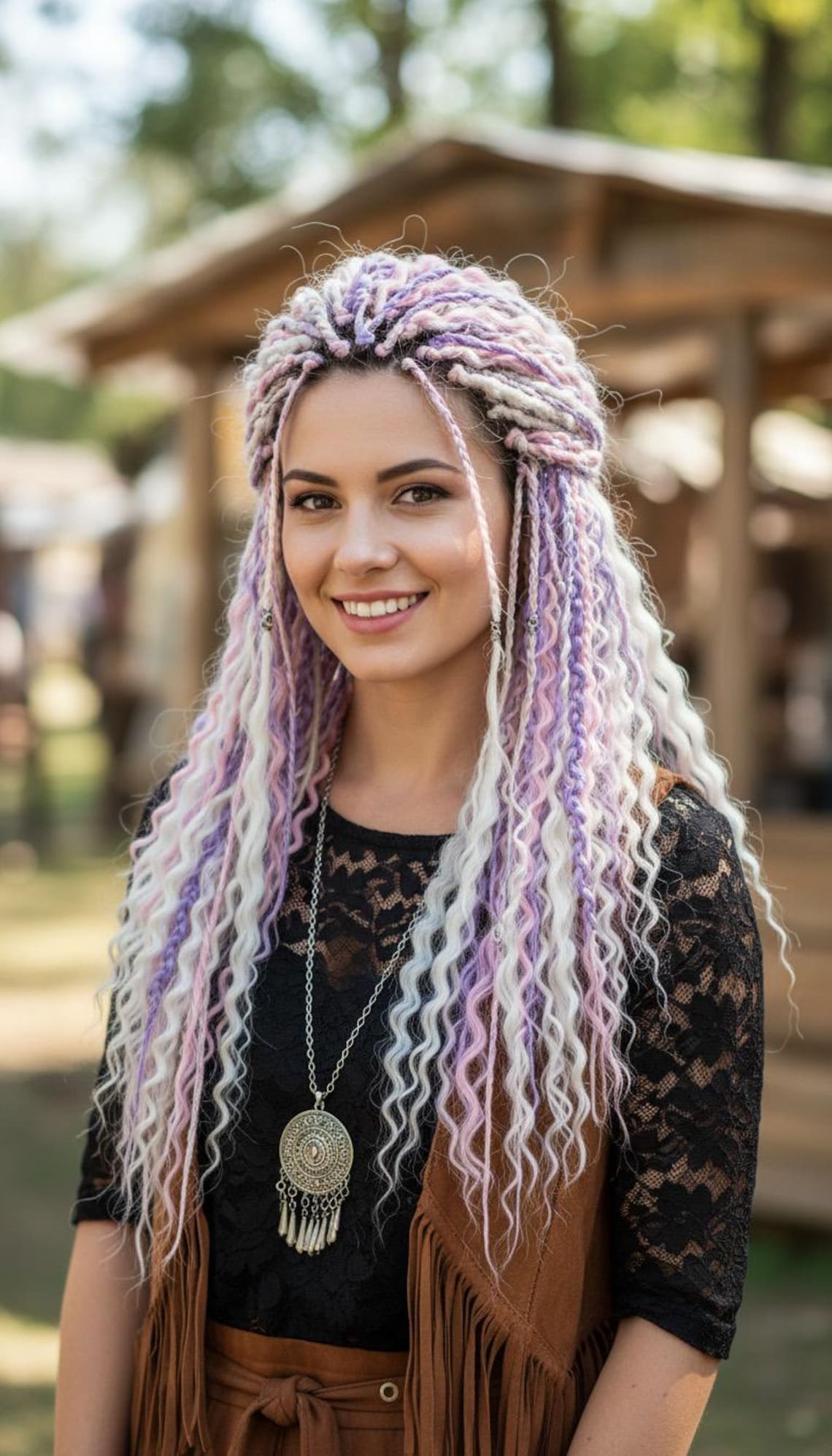 Boho Fairy Dreadlock Set: Silver Blonde, Lavender, Pink DE Hair ...