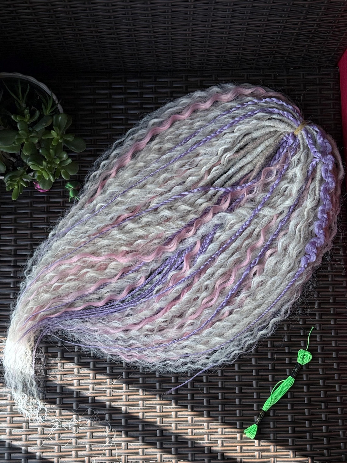 Boho Fairy Dreadlock Set: Silver Blonde, Lavender, Pink DE Hair ...