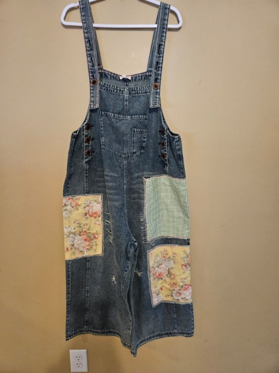 Distressed Vintage Overalls Jeans/hipster Overalls/one Size/grunge ...